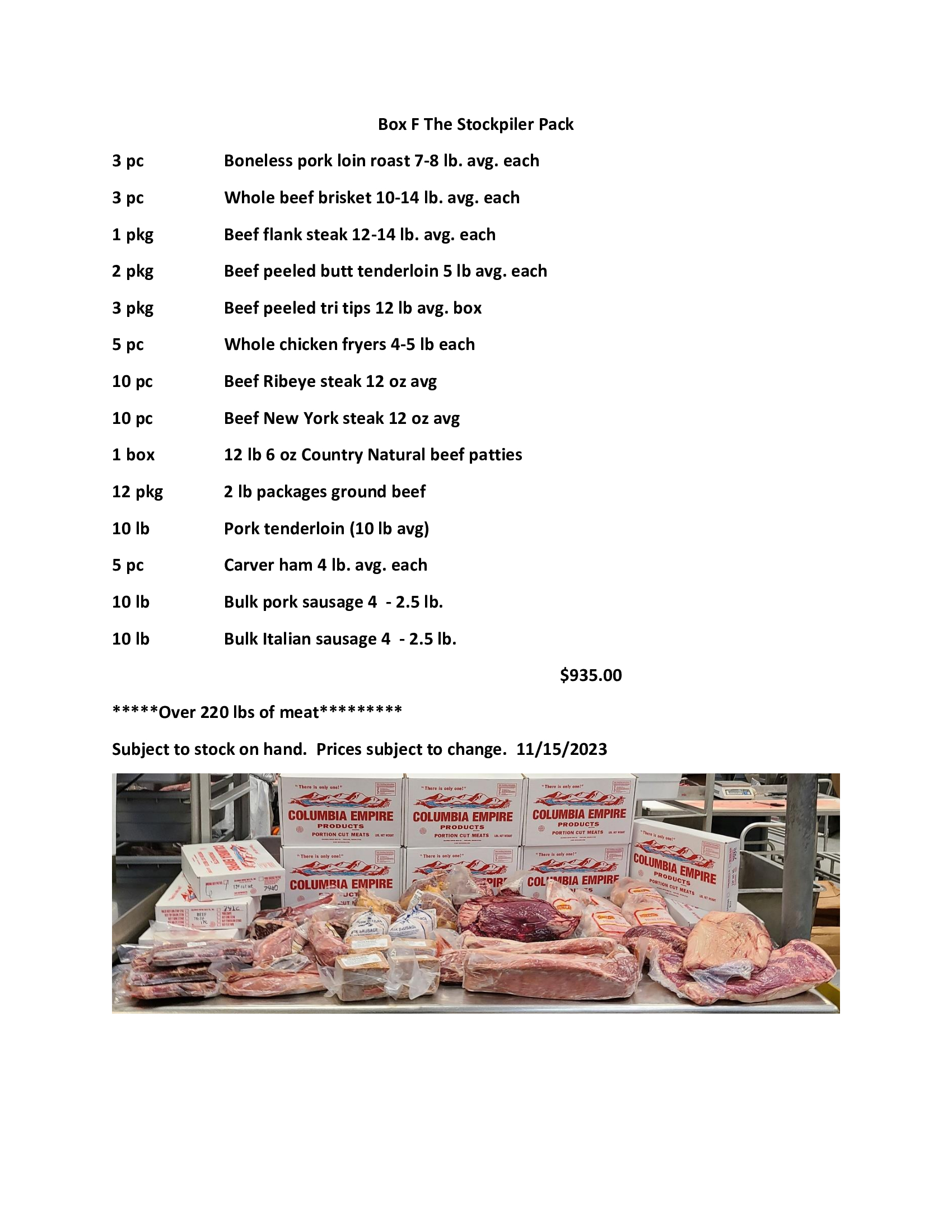 Box Specials – Columbia Empire Meats